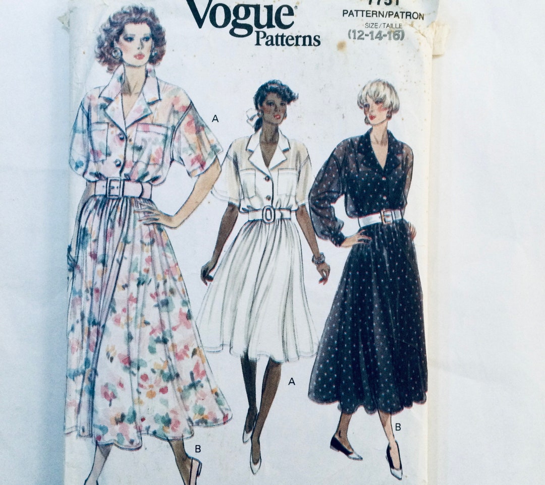 Vogue 7751 Vintage 1990 Sewing Pattern Misses'/misses' Petite Top ...