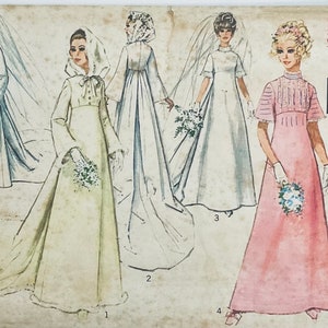 Simplicity 8317 Vintage 1969 Sewing Pattern Wedding Dress With ...