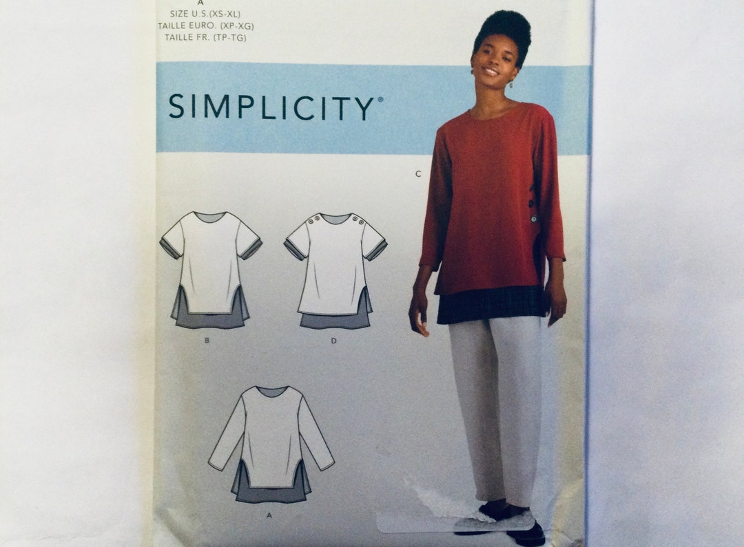 Simplicity 9046 Sewing Pattern Misses' Layered Tunics Sizes Xs-xl ...