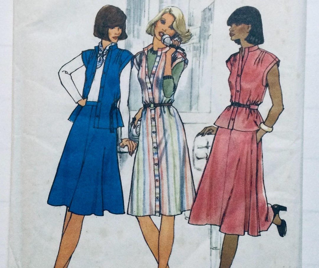 Simplicity 7350 Vintage 1976 Pattern Misses Skirt and Dress or Top Bust ...