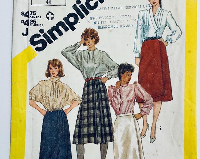 New Look 6427 Vintage 80s Sewing Pattern 3 Styles of Midi-skirts Cut ...