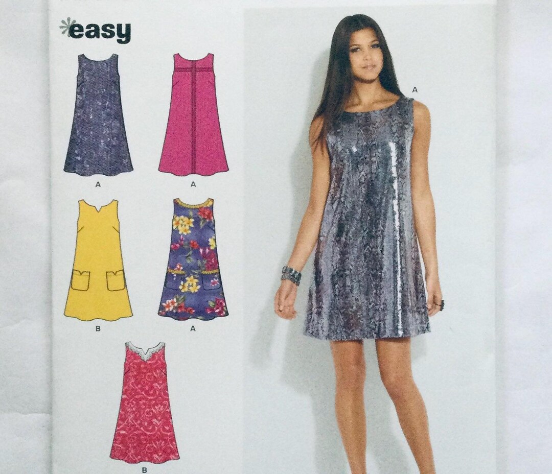 New Look 6125 Easy Sewing Pattern Misses Dress Sizes 10-22 Factory ...