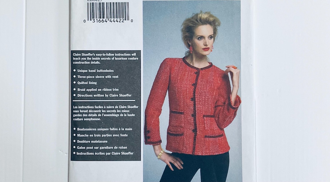 Vogue 8804 Sewing Pattern Custom Couture by Claire Shaeffer Misses ...