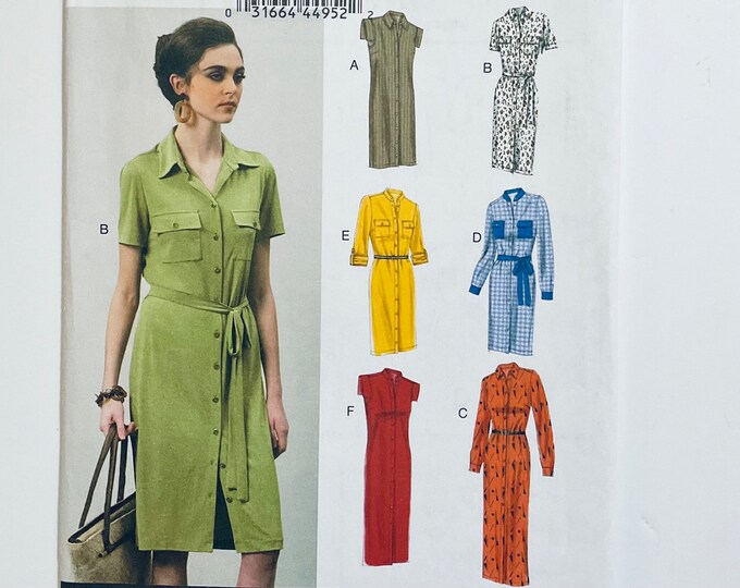 Vogue 8903 Easy Options Sewing Pattern Button-through Dress to Fit ...