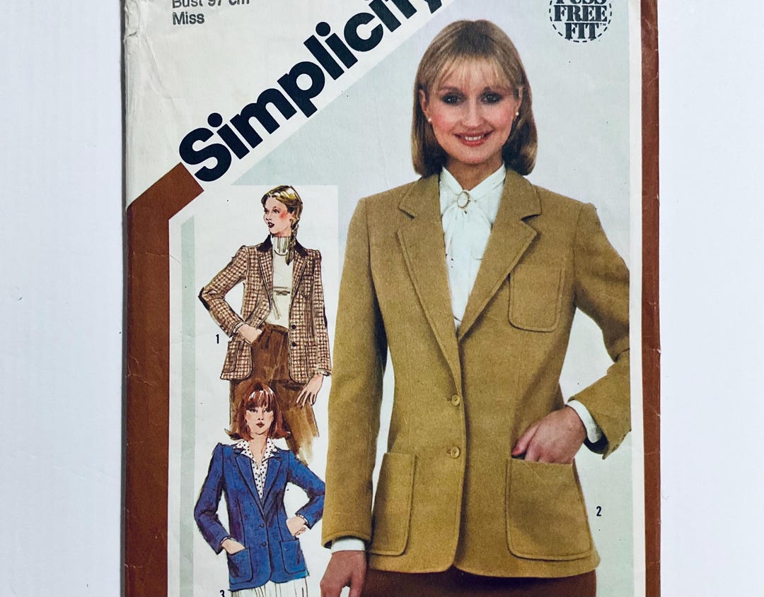 Simplicity 5202 Vintage 1981 Sewing Pattern Fuss Free Fit Misses' Lined ...
