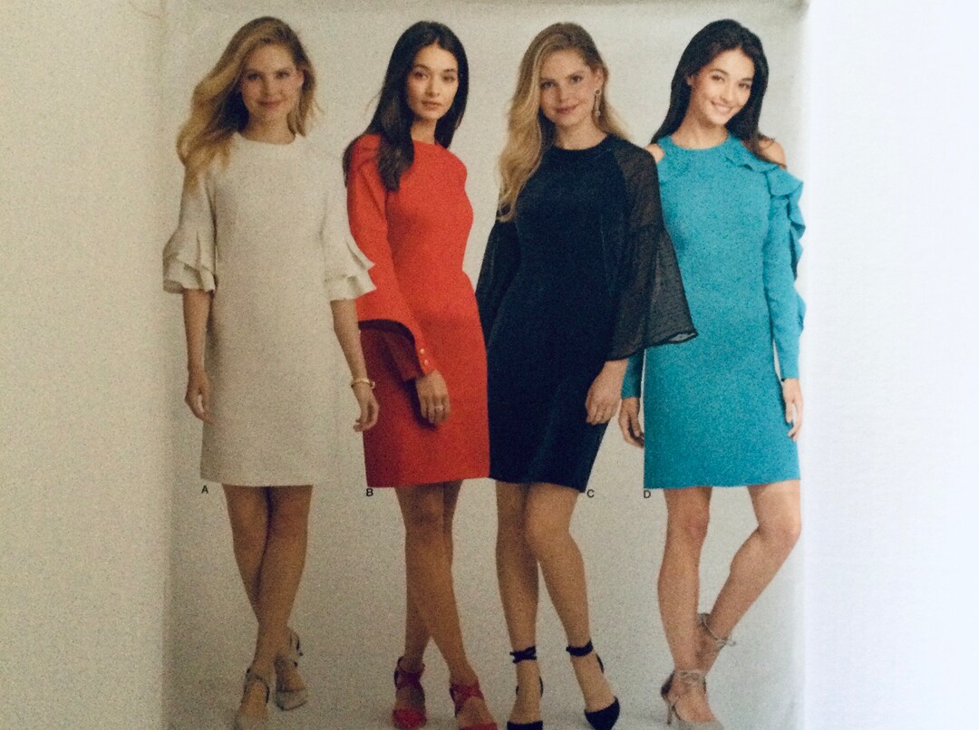 Simplicity 8511 Sewing Pattern Misses Dress With Sleeve Variations 14 ...