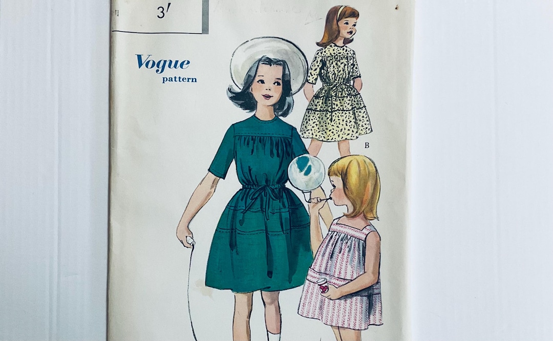 Vogue 5258 Vintage 1961 Sewing Pattern Girl's Dress to Fit Breast 24 ...