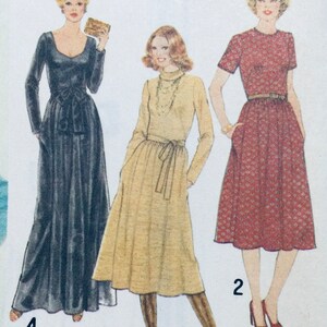 Simplicity 9141 Vintage 1979 Sewing Pattern Dress in Two Lengths Size ...
