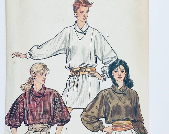 Vogue 8430 Vintage 1983 Sewing Pattern Misses' Very Loose Fitting Dress ...