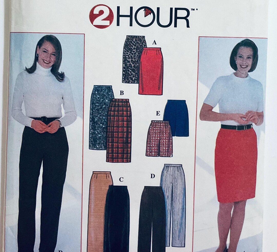 Simplicity 7693 Vintage 1997 Sewing Pattern Misses' 2 Hour Skirts and ...