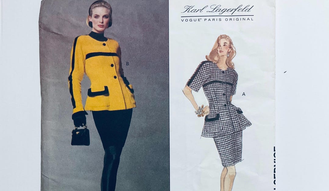 Vogue 2956 Vintage 1992 Sewing Pattern by Karl Lagerfeld Misses'/misses ...