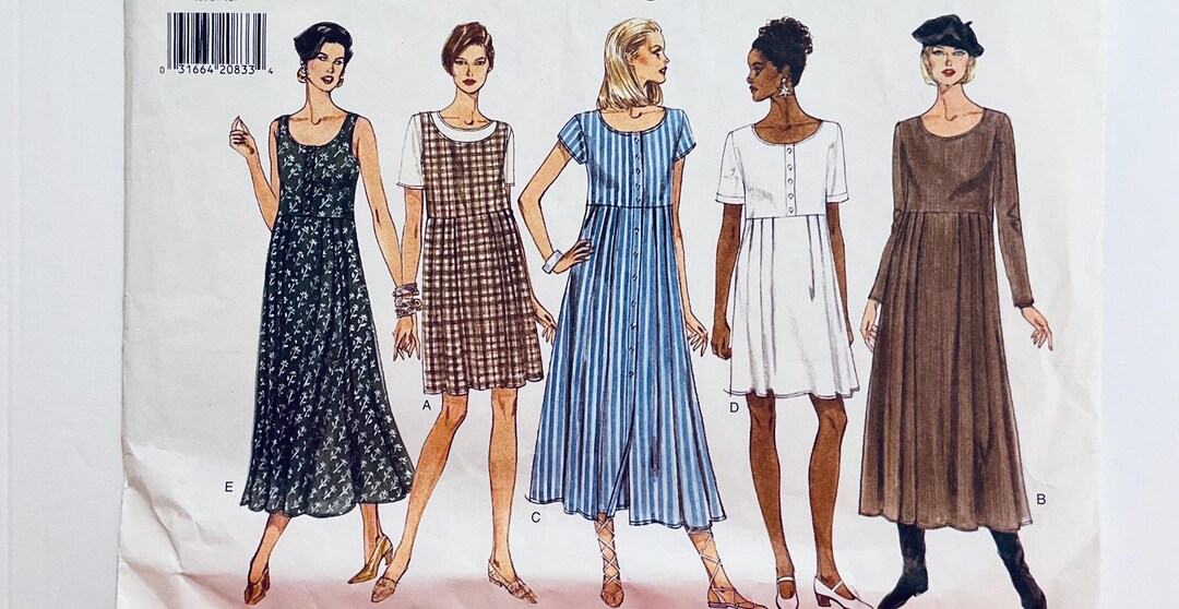 Vogue 1532 Vintage 1995 Easy Sewing Pattern Basic Design Misses' Dress ...