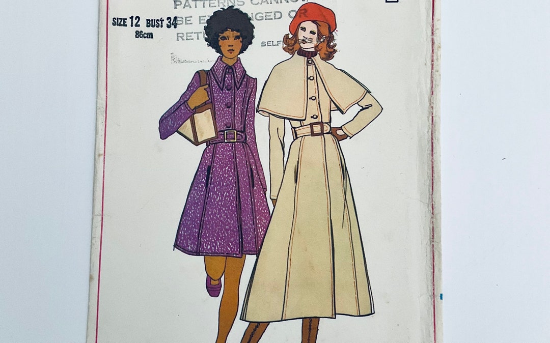 Butterick 5953 Vintage Early 70s Sewing Pattern Misses' Coat With ...