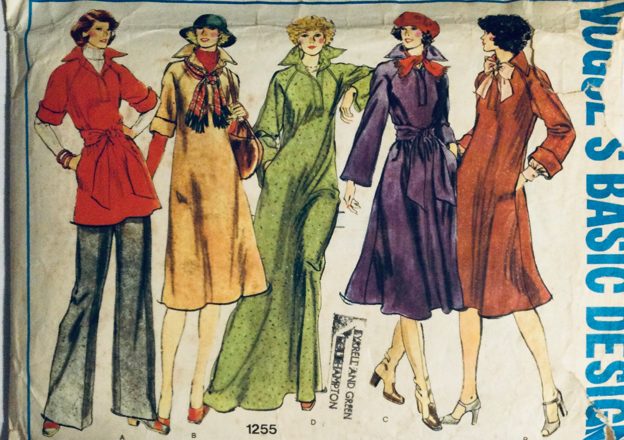 Vogue Basic Design 1255 Vintage 1975 Sewing Pattern Misses' Dress or ...