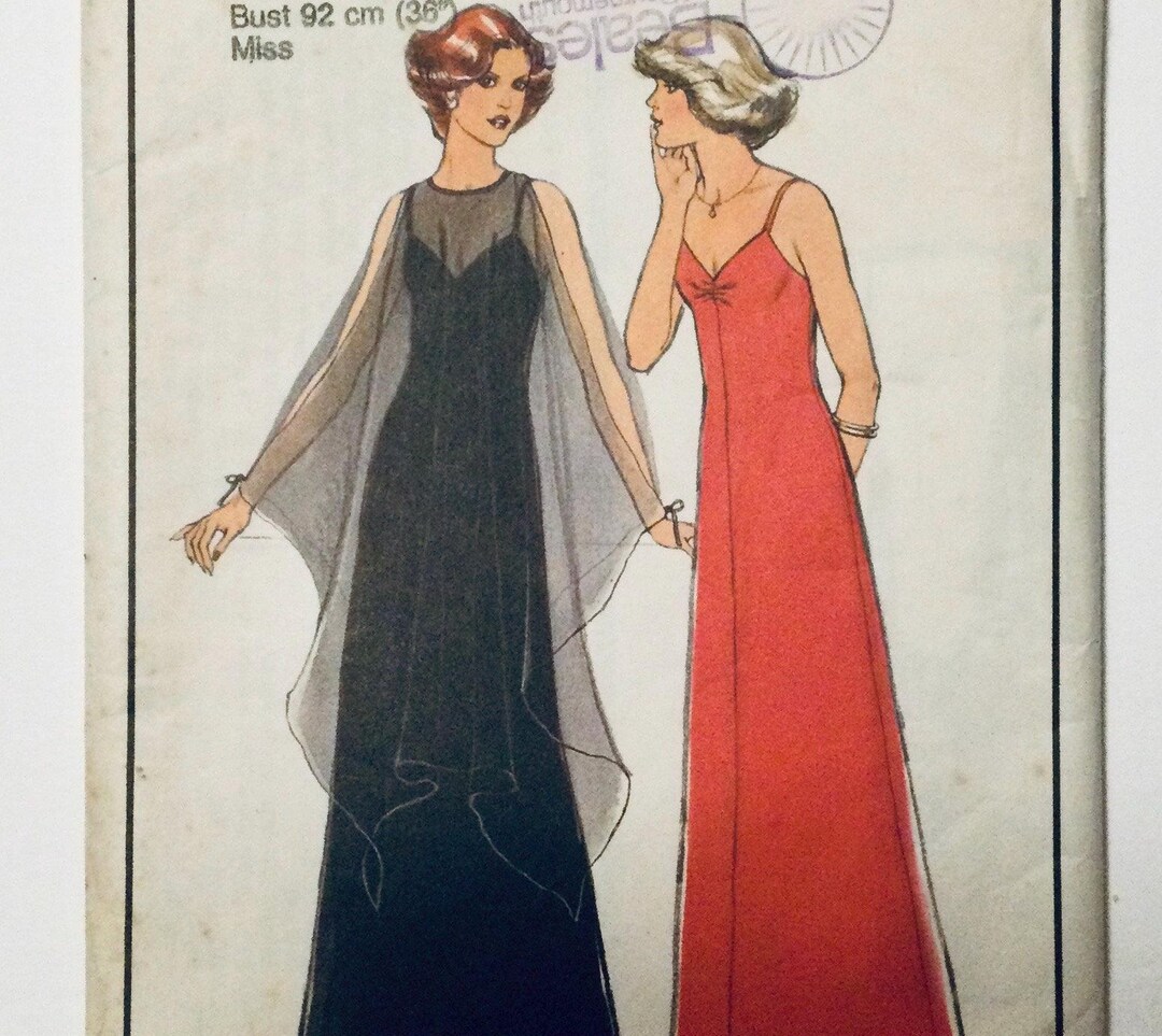 Style 2073 Vintage 1977 Sewing Pattern Misses Sew Simple Evening Dress ...
