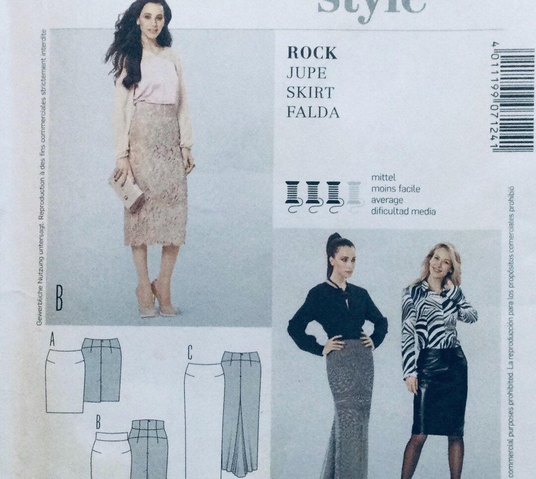 Burda 7124 Sewing Pattern Misses Fitted Skirt in Three Lengths Eur ...