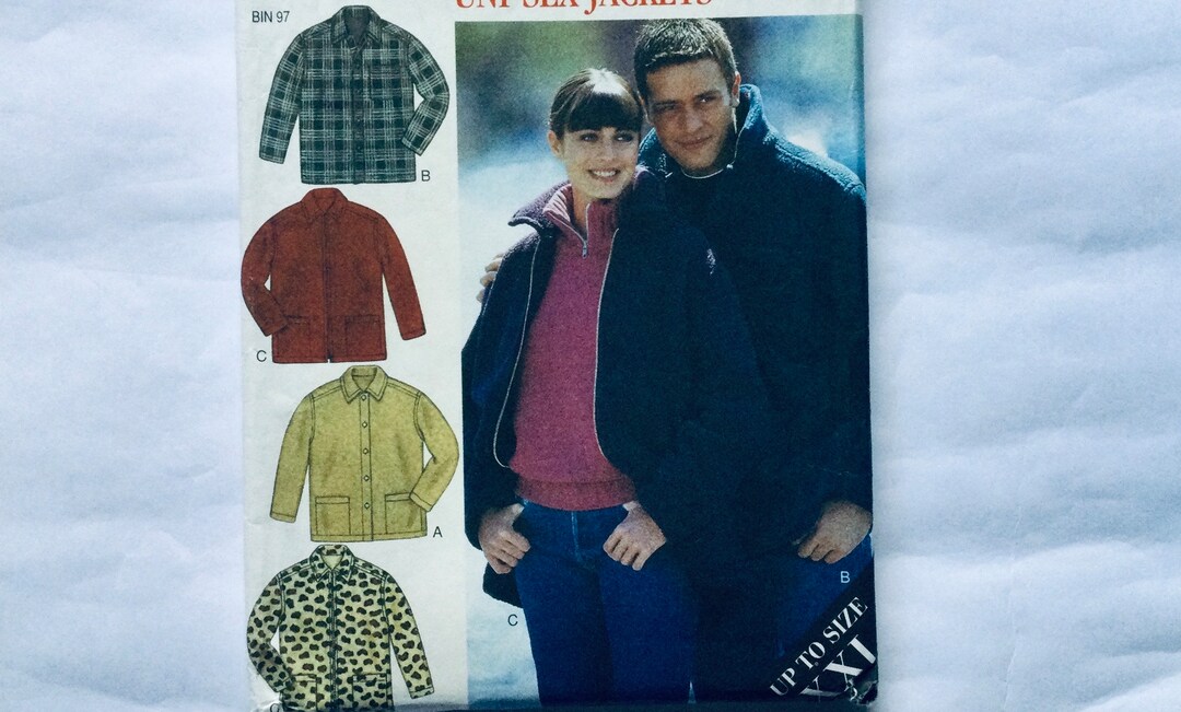 New Look 6689 Sewing Pattern for Unisex Jackets Small to Xxlarge ...