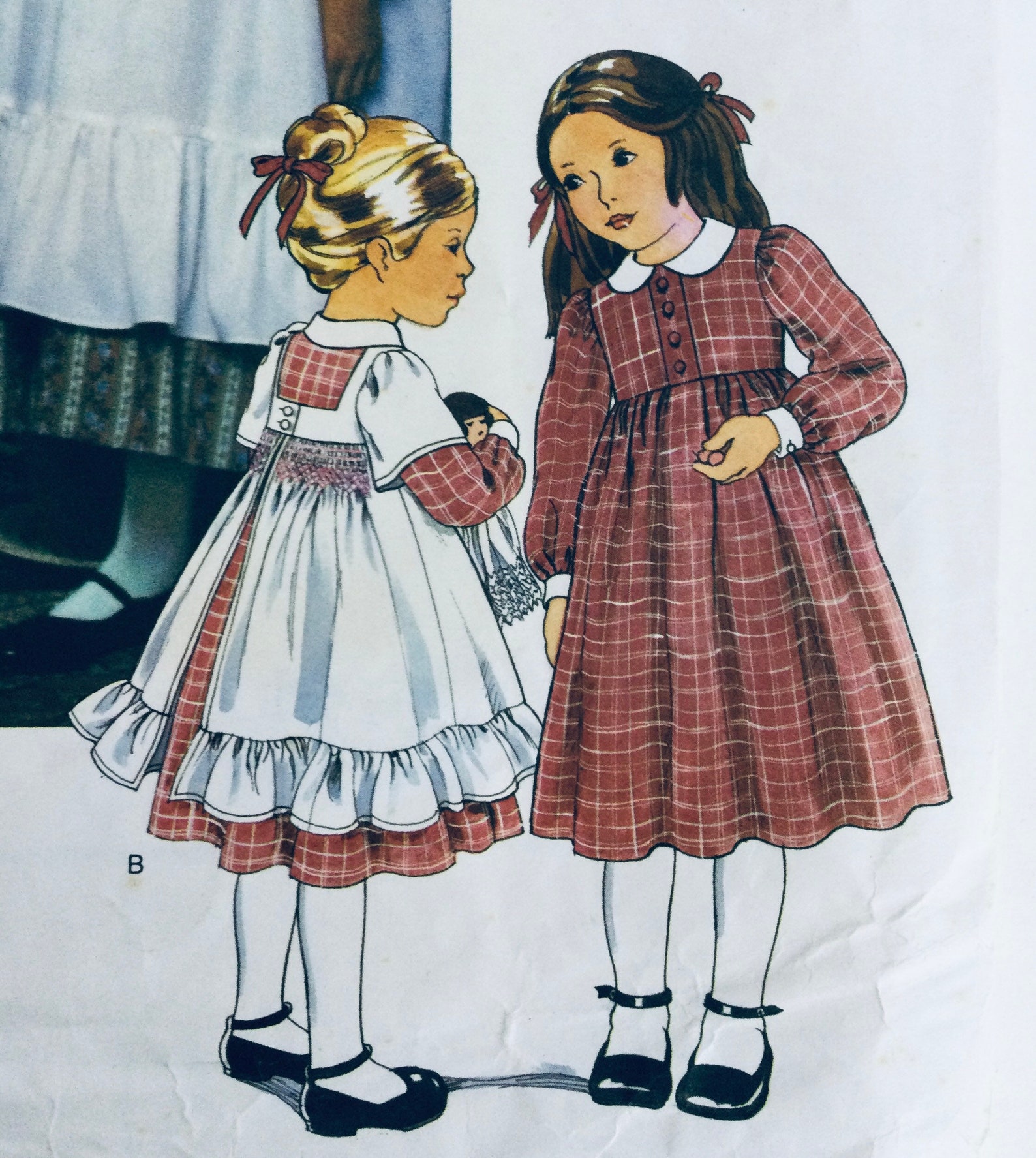 Vogue 1545 Vintage 80s Little Vogue Sewing Pattern Dress and Pinafores ...