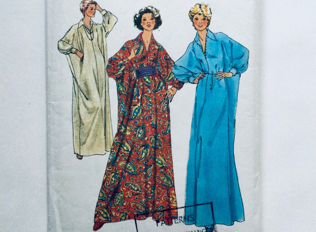 Simplicity 7180 Vintage 1975 Sewing Pattern Misses Caftan/kaftan and Cummerbund 31.5 48 Bust ...