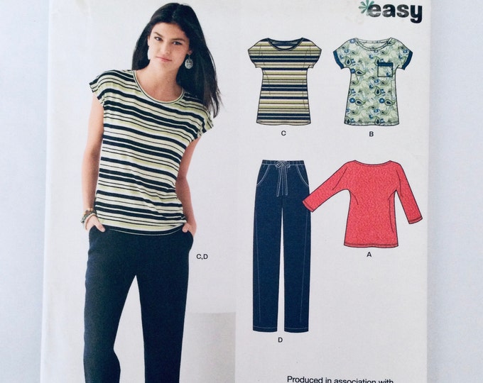 New Look 6216 Easy Sewing Pattern Misses' Top for Stretch Fabrics and ...