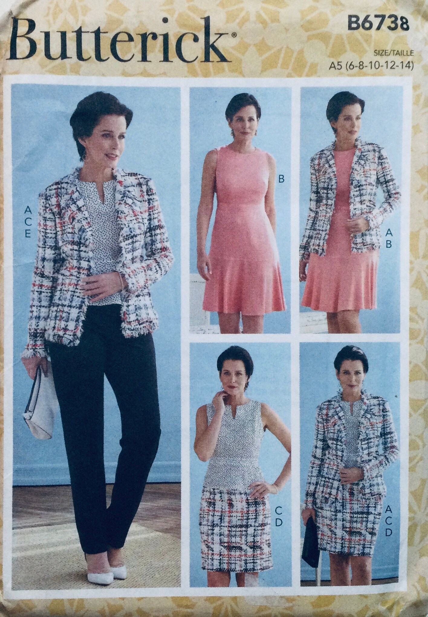 Butterick 6738 Sewing Pattern Misses' Jacket Dress Top - Etsy