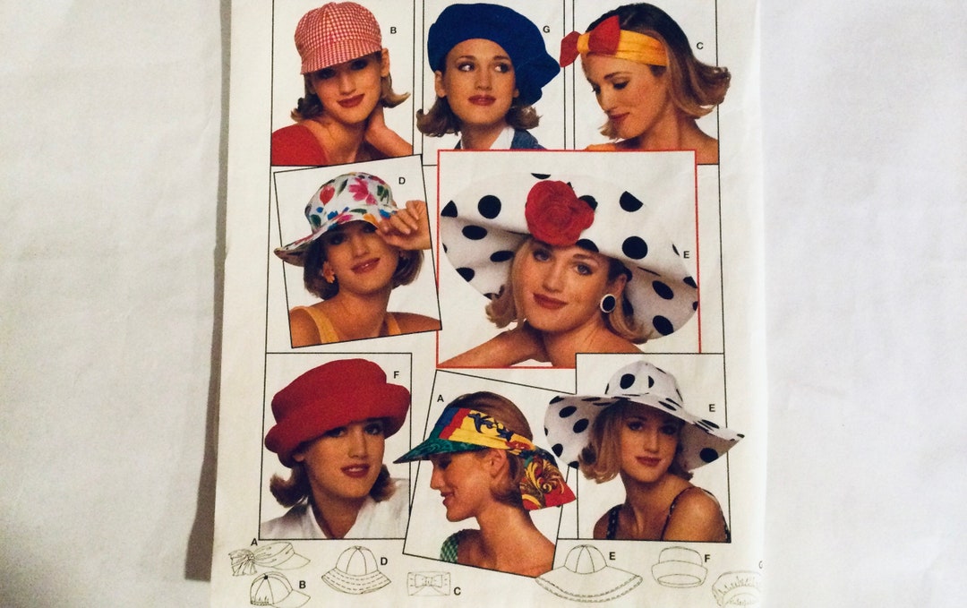 Burda 4239 Sewing Pattern for Misses' Hats 20.5 23.75 Sizes Only 2 ...