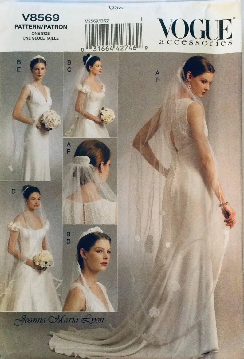 Vogue 8569 Sewing Pattern Wedding Accessories Headpiece Tiara - Etsy