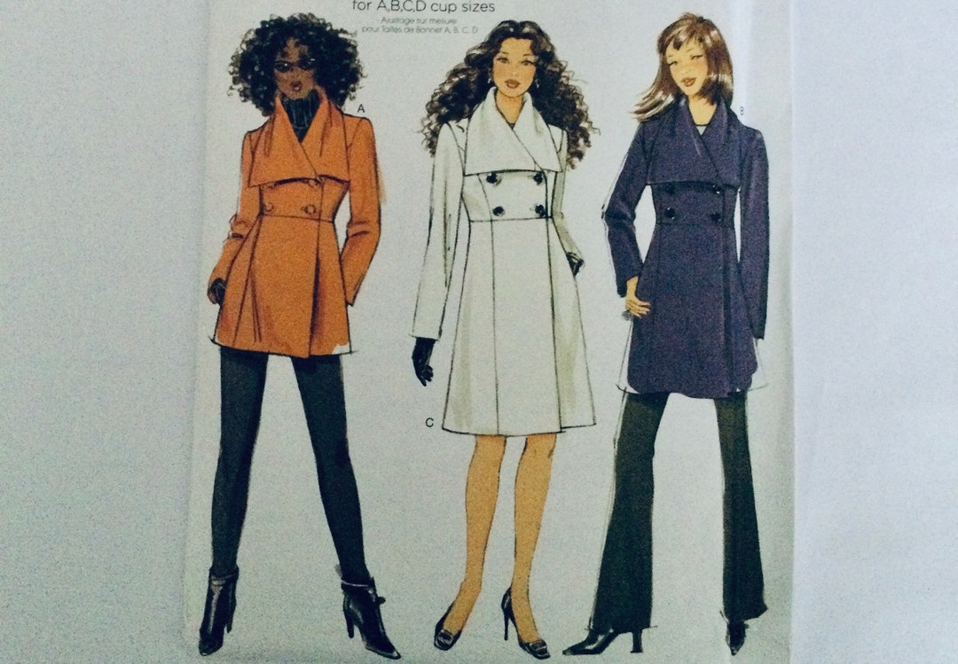 Butterick 5685 Easy Sewing Pattern Misses' Custom Fit Lined Coat or ...
