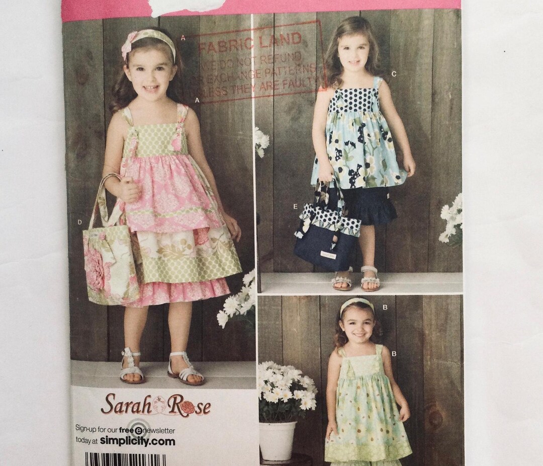 Simplicity 2171 Sewing Pattern for 3-8 Year Old Girl Dress Top Pants ...