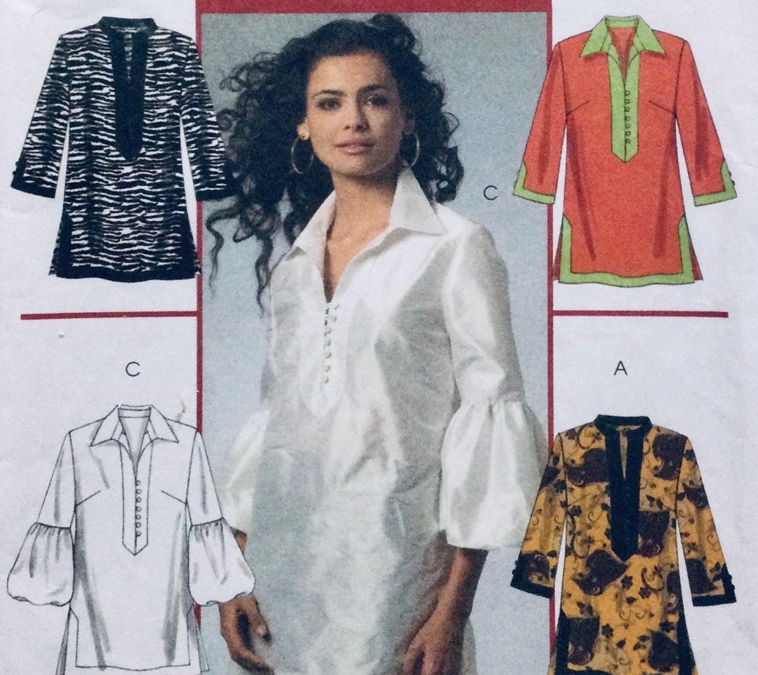 Mccall's 5556 Sewing Pattern Misses' Pullover Tunics to Fit Sizes 12 ...
