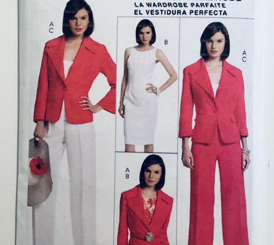 Mccall's 5818 Sewing Pattern Classic Fit Misses' Dress Lined Jacket and ...