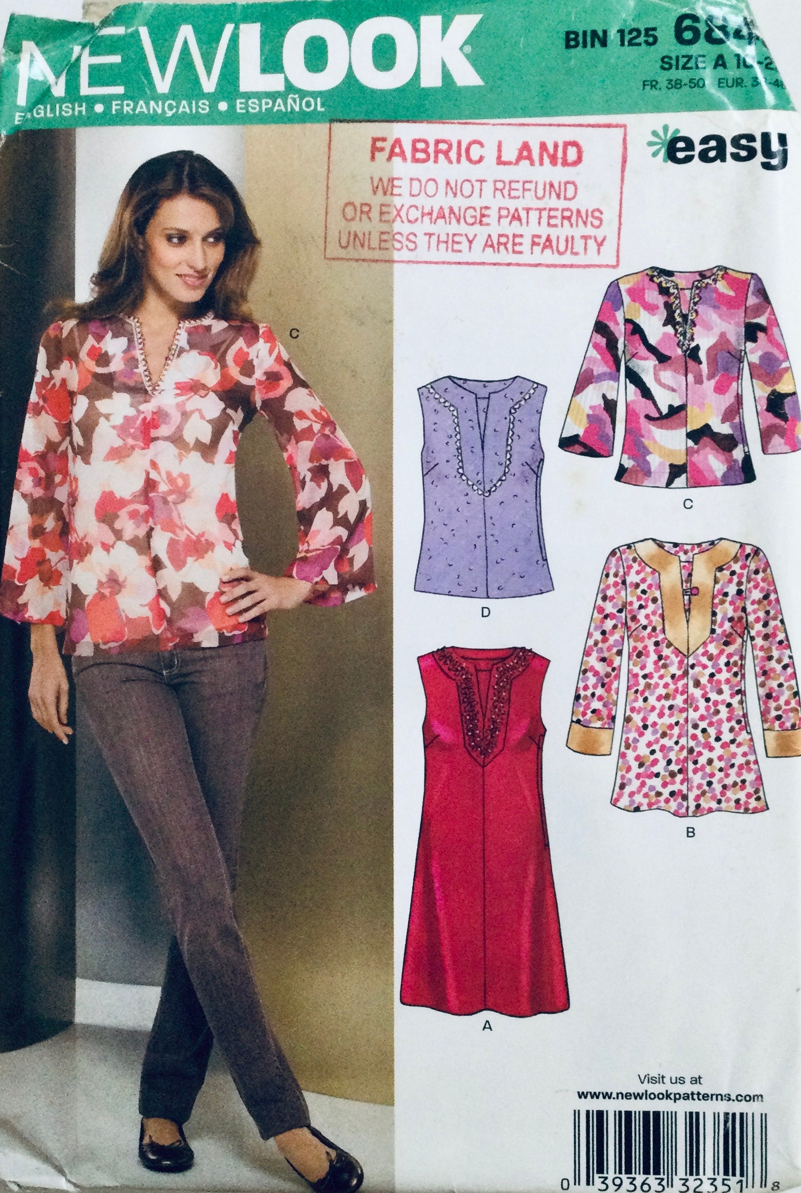 New Look 6849 Sewing Pattern - Etsy