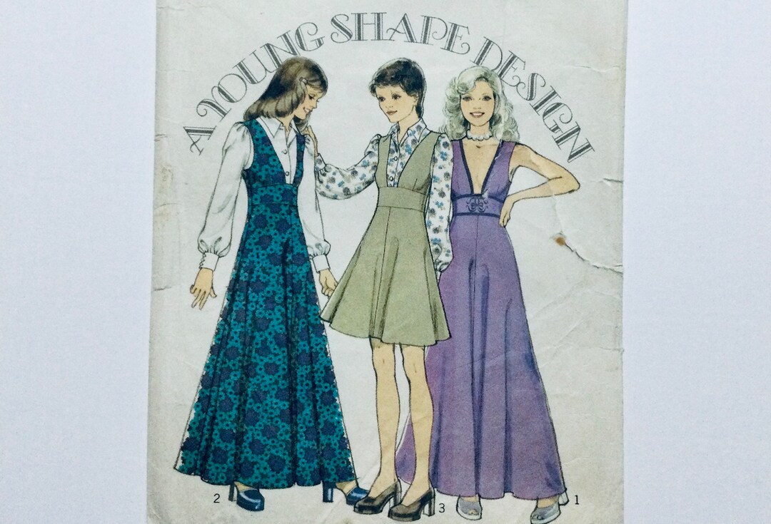Style 4272 Vintage 1973 Sewing Pattern Misses' Pinafore Dress and ...