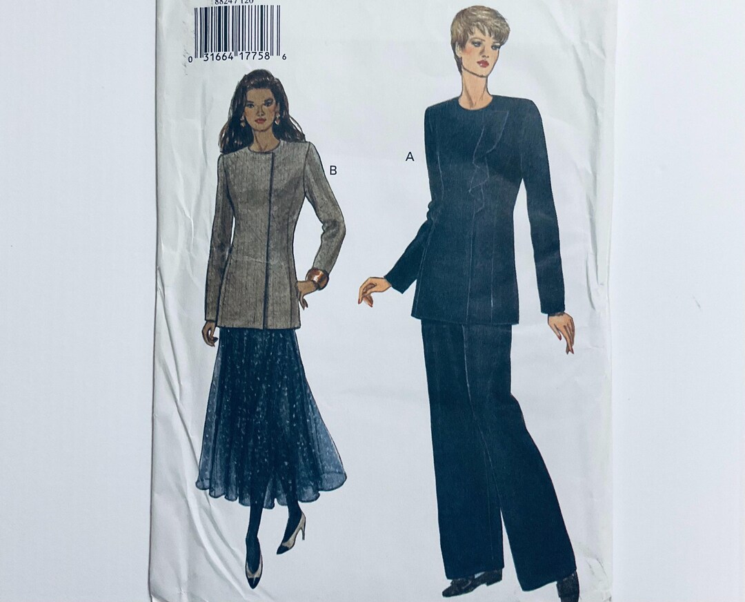 Vogue 8824 Very Easy Vintage 1993 Sewing Pattern Misses' Jacket, Skirt ...