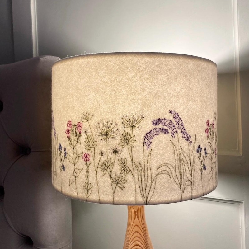 Embroidered Lamp Shade - Etsy
