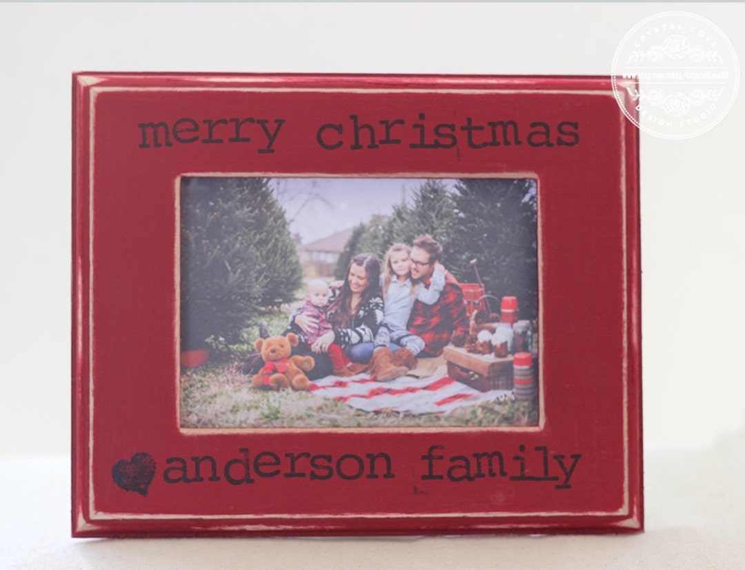 Christmas GIFT Family Picture Frame Personalized With Family - Etsy