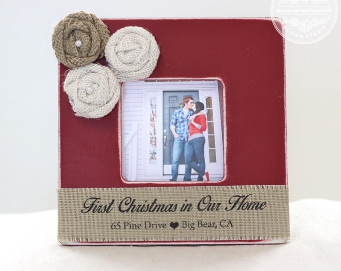 Our First Home GIFT Personalized Picture Frame Custom Christmas Gift ...