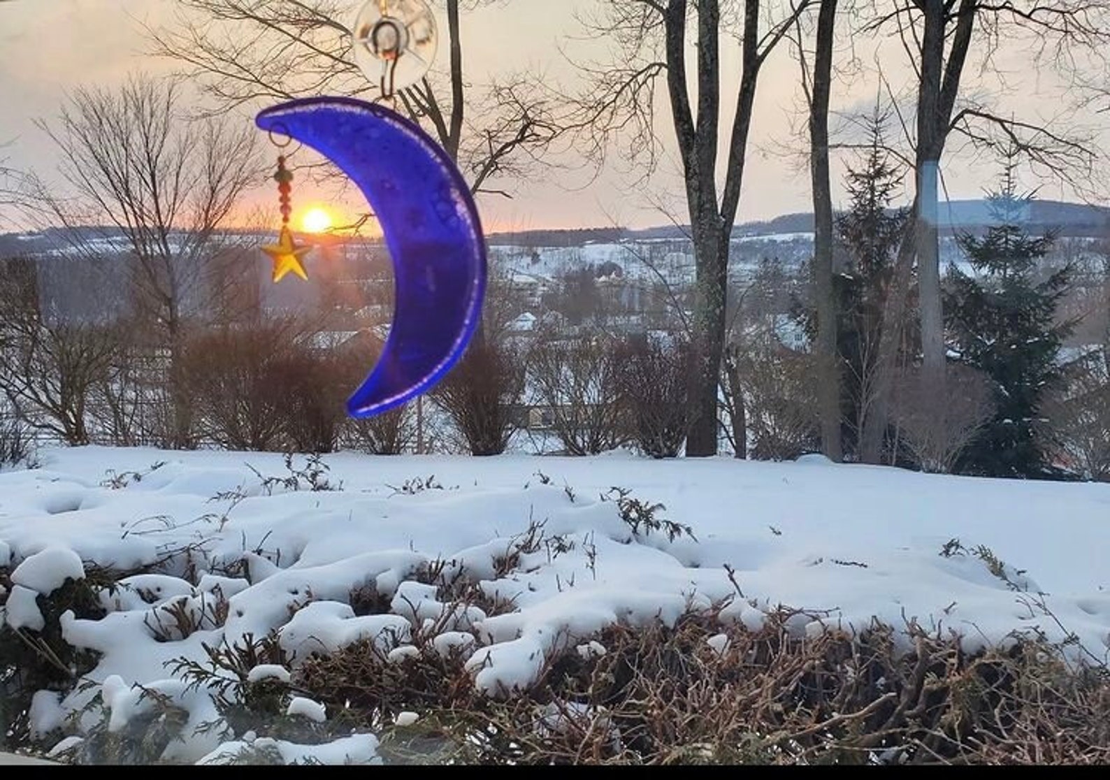 CREMATION MOON Ashes in Glass Moon Memorial Sun Catcher - Etsy