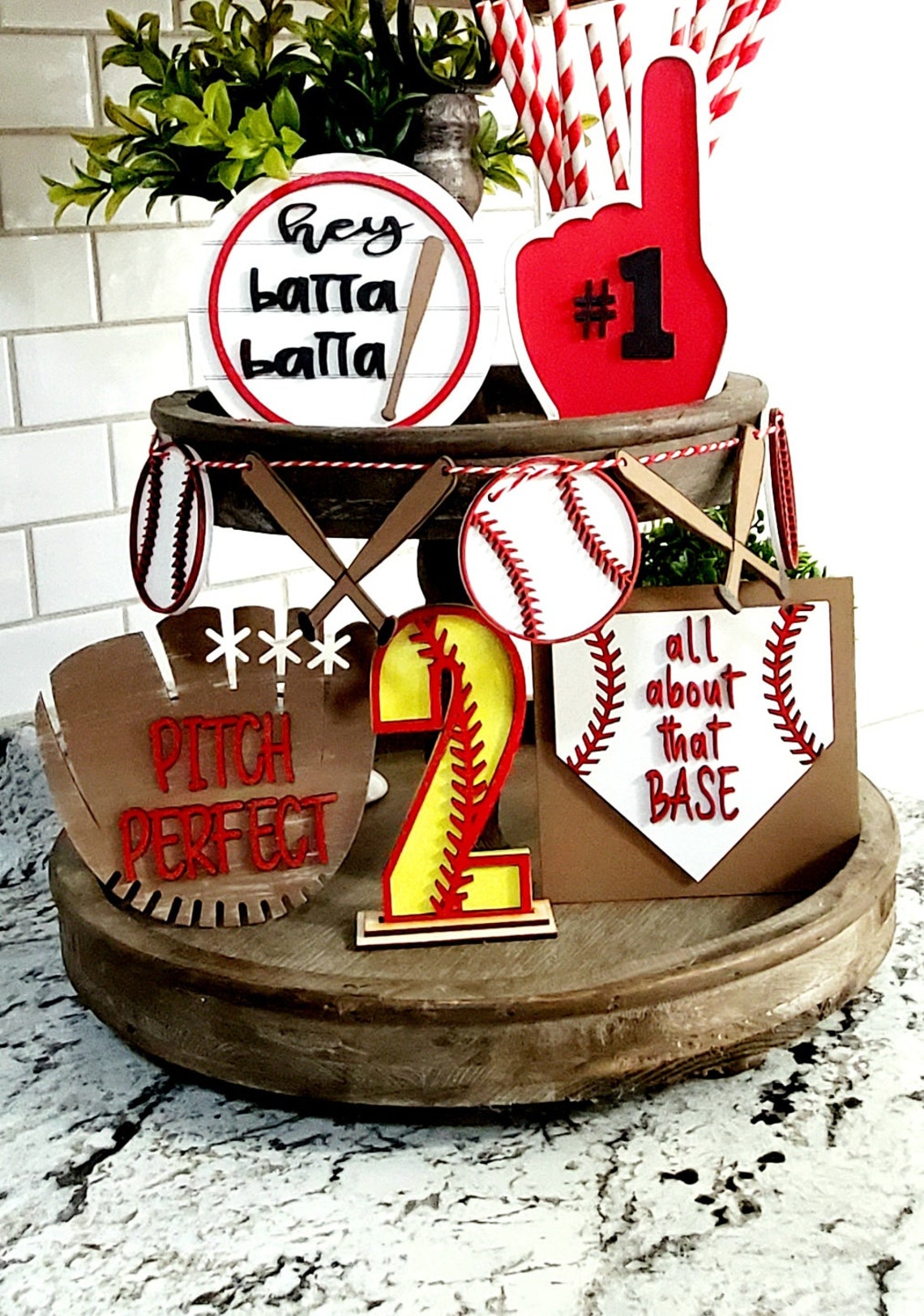Baseball/softball Laser Cut File Tiered Tray SVG - Etsy