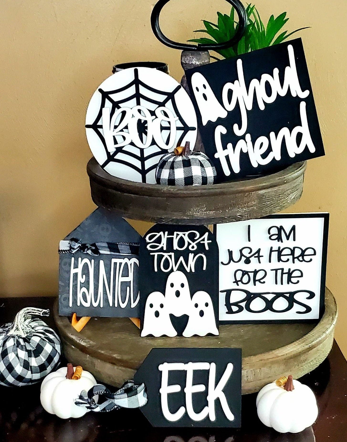 Laser Cut Boo Tiered Tray - Etsy