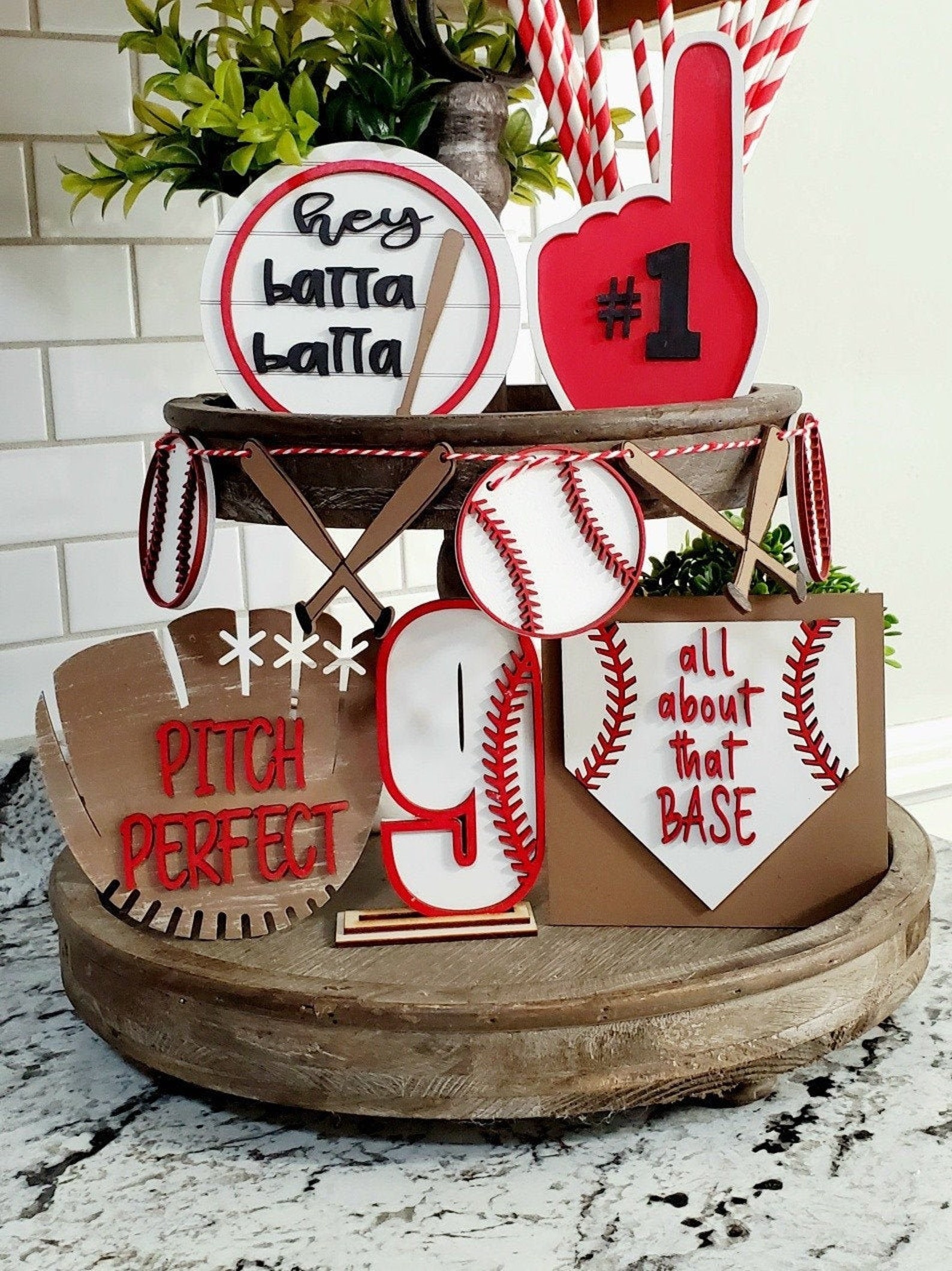 Baseball/softball Laser Cut File Tiered Tray SVG - Etsy