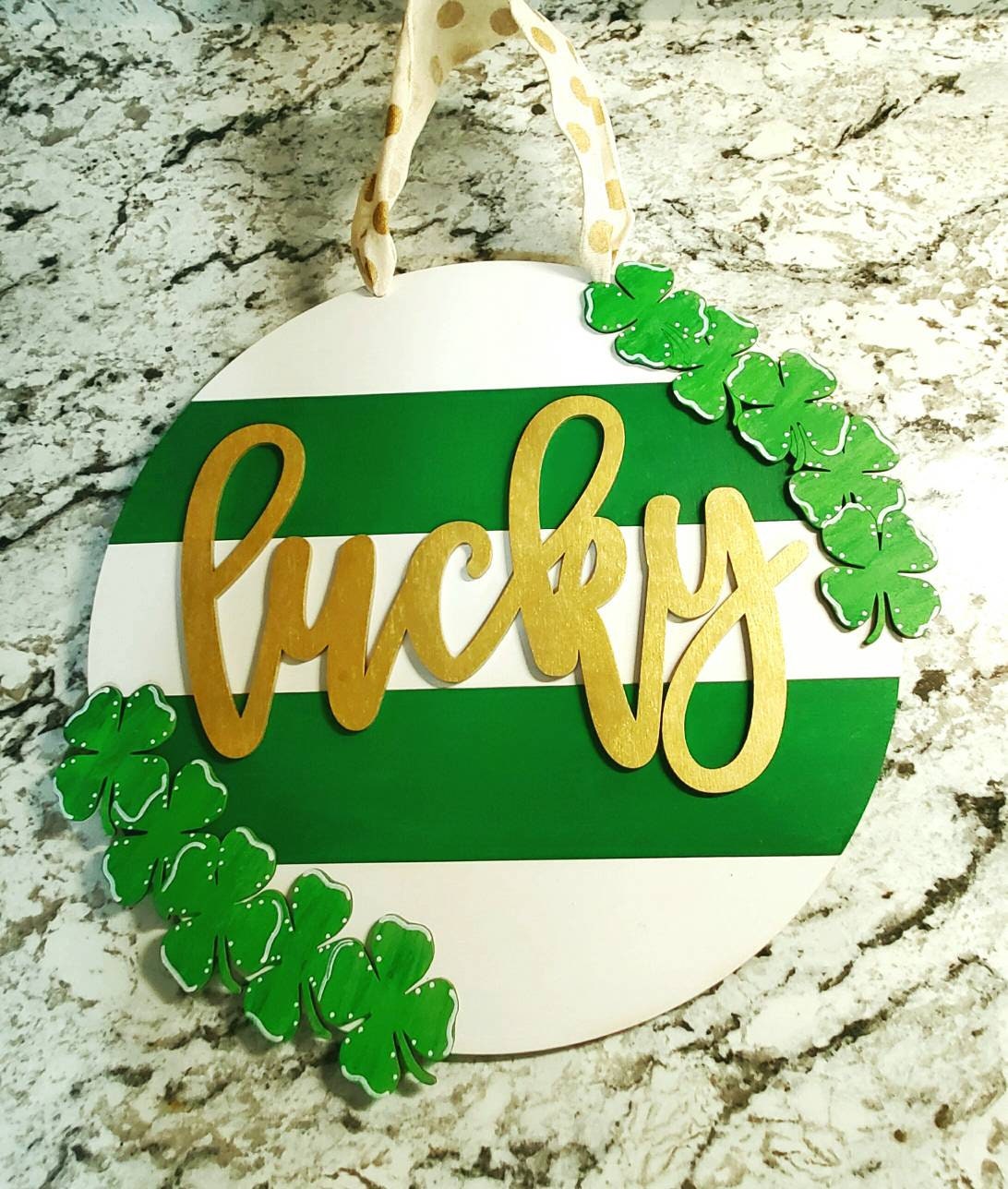 Laser Cut File Lucky Door Hanger - Etsy