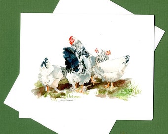 Chicken Note Cards Set of 10 With Matching Envelopes - Etsy