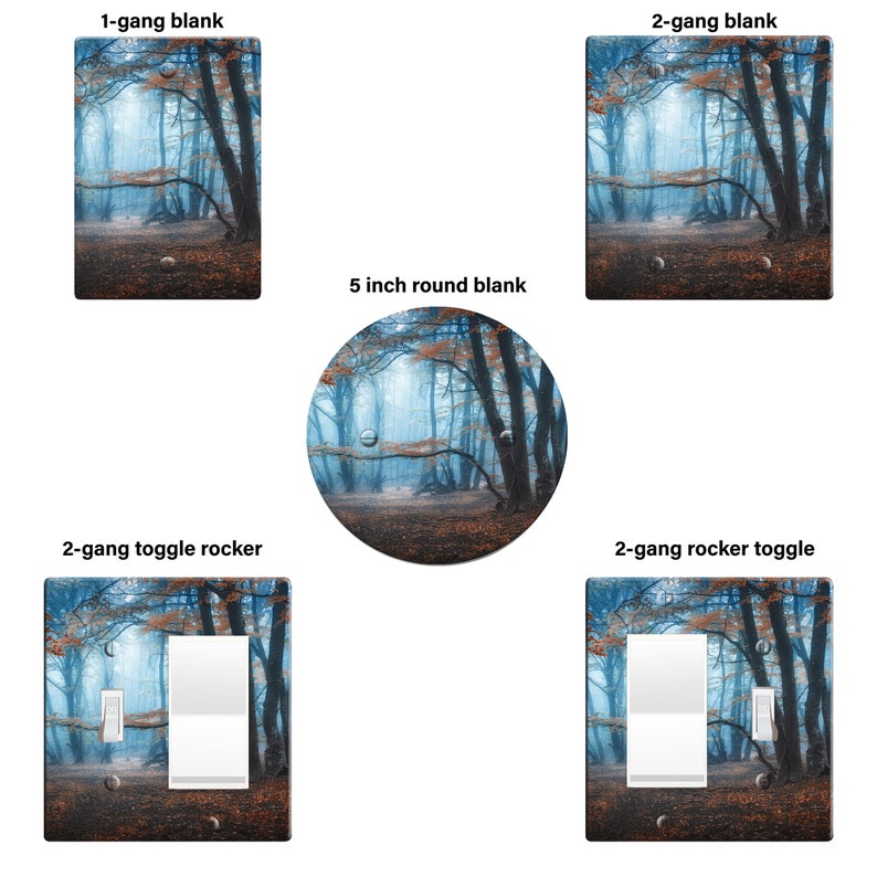Embossi Printed Maxi Metal Misty Autumn Forest Switch Plate - Etsy