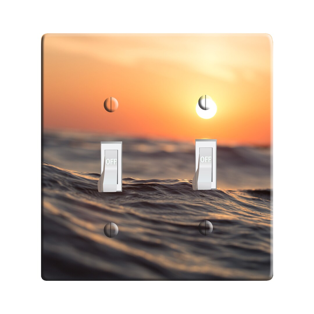 Embossi Printed Maxi Metal Beach / Ocean Theme Sunset Waves Photo ...