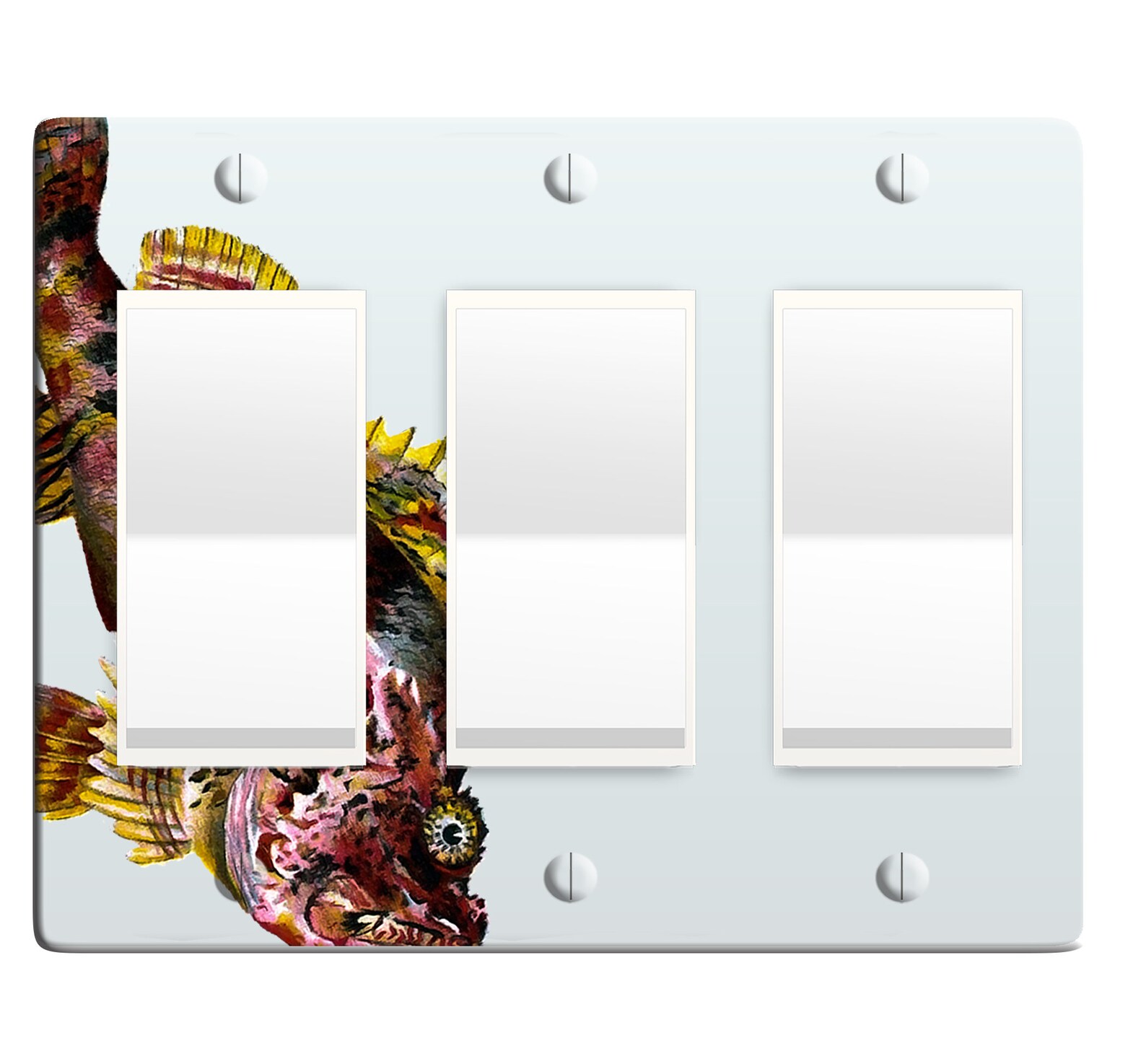 Embossi Printed Maxi Hawaiian Nohu Fish Switch Plate Light | Etsy