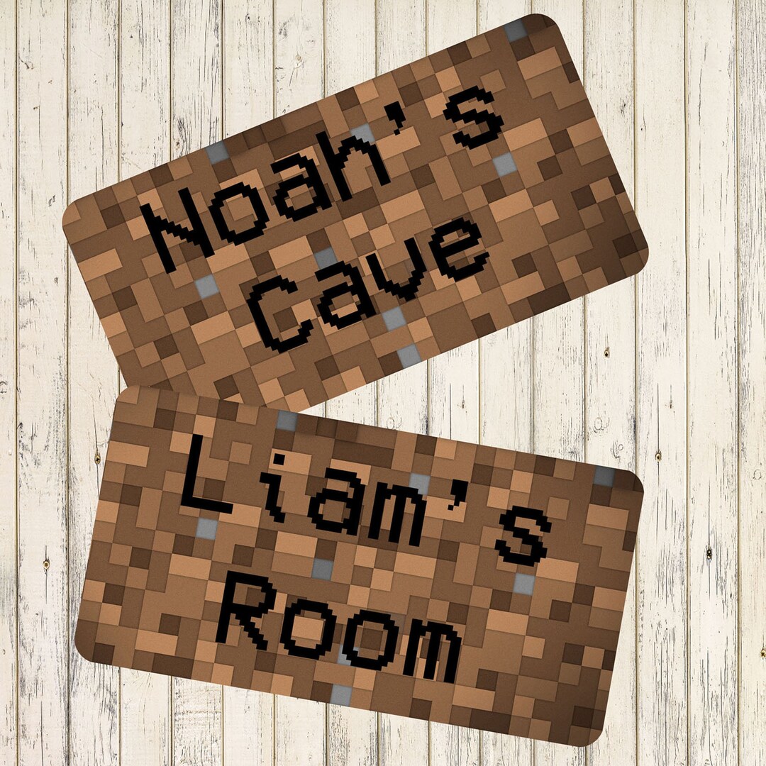 Personalized Minecraft Inspired Sign Minecraft Theme Party Decoration ...