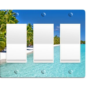 Embossi Printed Maxi Tropical Beach Switch Plate Light Switch / Outlet ...