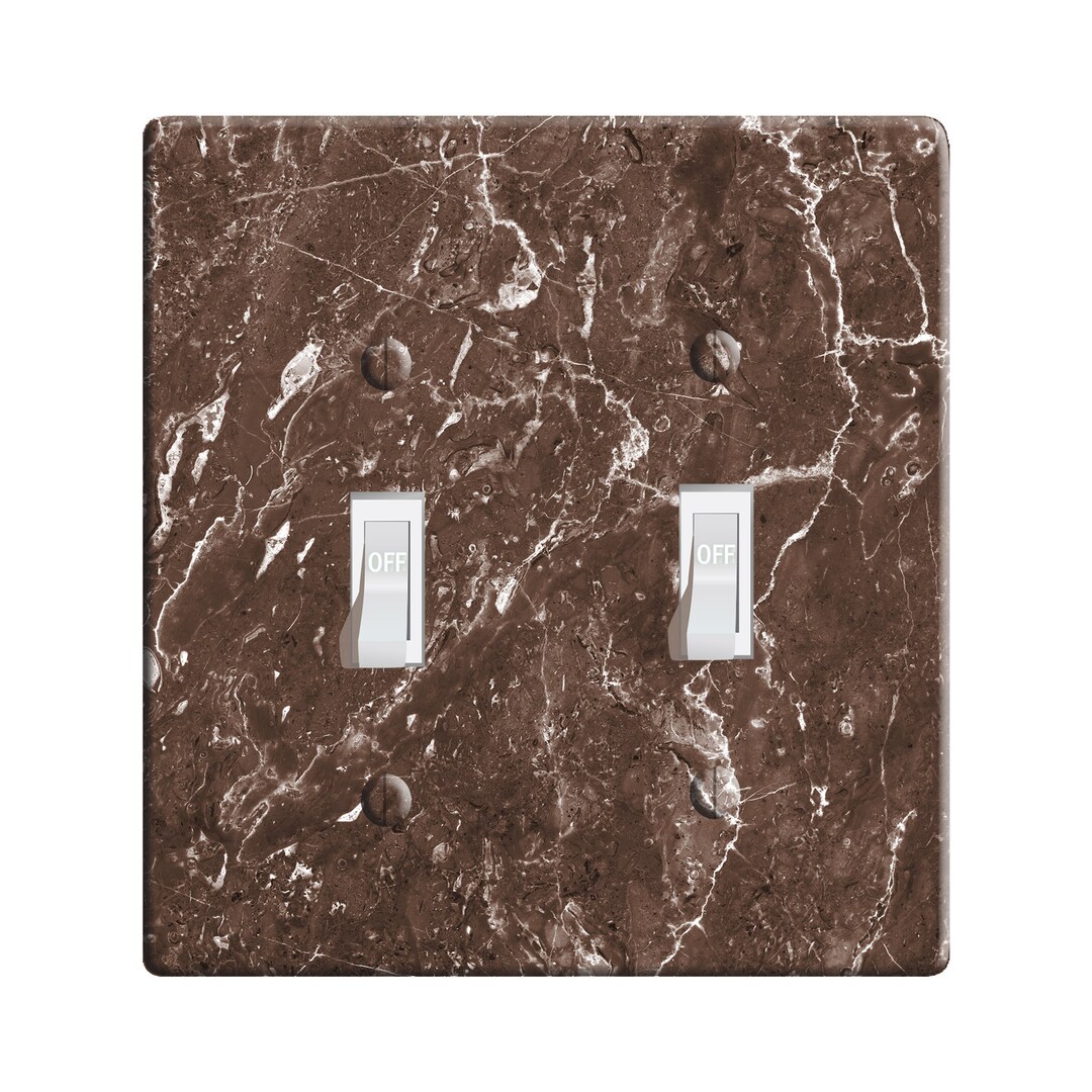 Embossi Printed Maxi Metal Brown Marble Stone Pattern Switch - Etsy