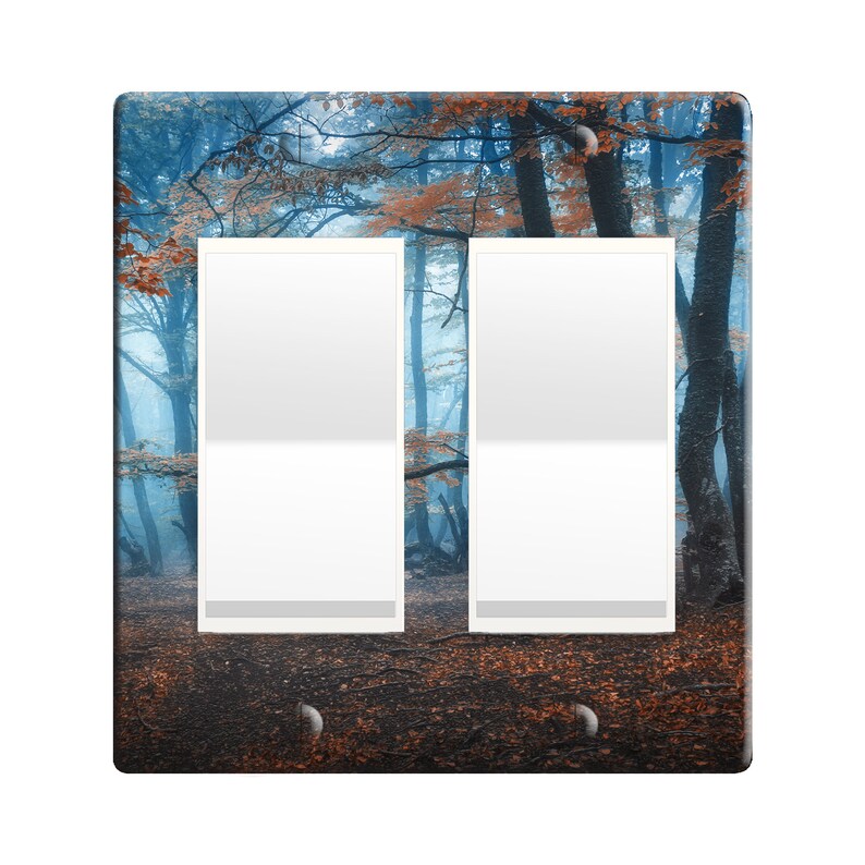 Embossi Printed Maxi Metal Misty Autumn Forest Switch Plate - Etsy